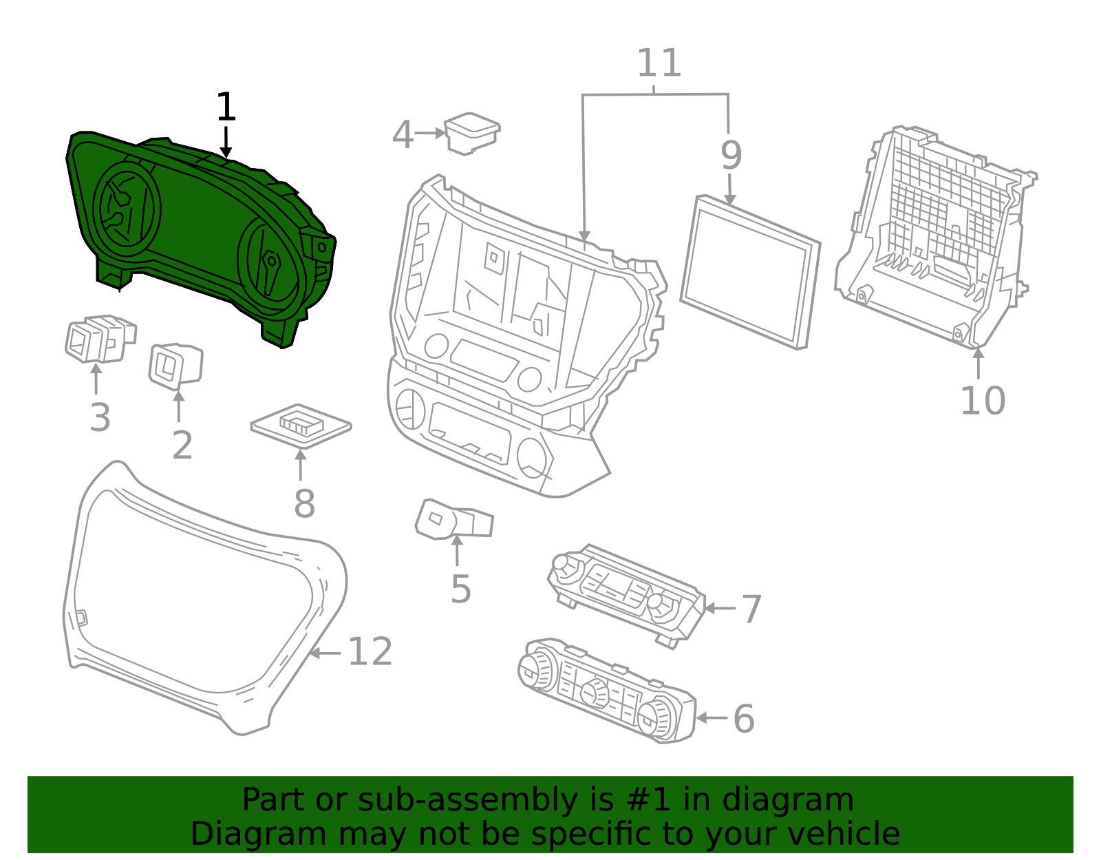 84598165 - Cluster Assembly 2019-2020 GMC Acadia | Big 3 Auto Parts