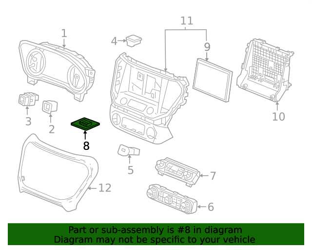 2017-2023 GM Front Floor Courtesy Lamp 13595178 | GMPartsDirect.com
