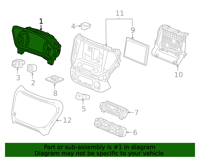 2022-2023 GMC Acadia Instrument Cluster 87869501 | GMPartsDirect.com