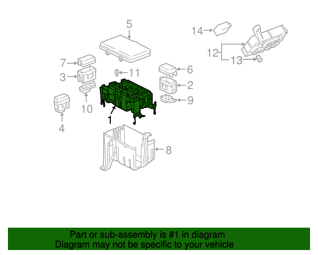 82741-35110 - Relay Box - 2003-2014 Toyota | OEM Genuine Toyota Parts