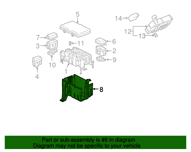 82663-35090 - Fuse Box Cover 2003-2014 Toyota | AutoNation Parts