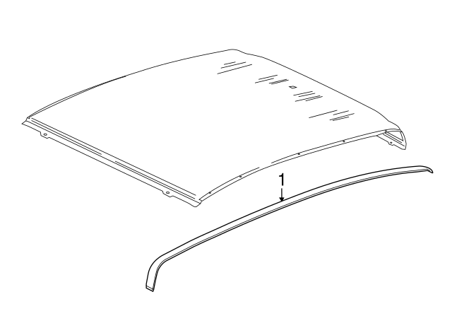 2015-2021 GM Black Passenger Side Roof Molding 84581841 GM ...