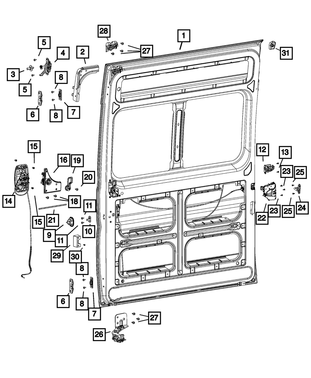 2014-2020 Ram ProMaster 1500 Sliding Door Bumper, Right 68226146AA ...