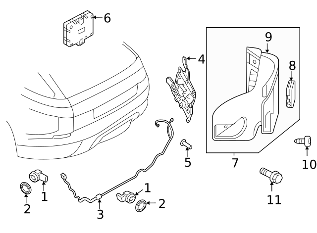 Genuine OEM Motion Sensor Part# LR093907 Fits 2018-2020 Land Rover ...