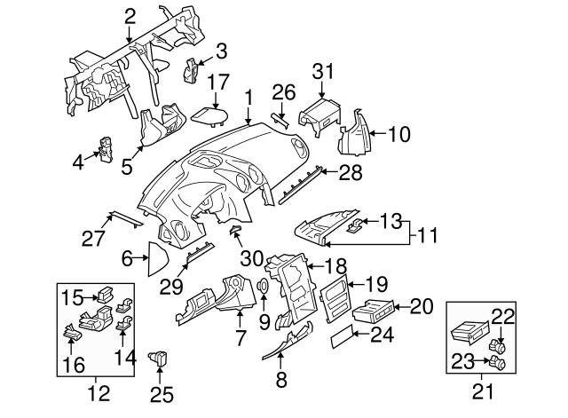 164-680-03-71 - Trim Molding 2007-2012 Mercedes-Benz | Mercedes-Benz ...