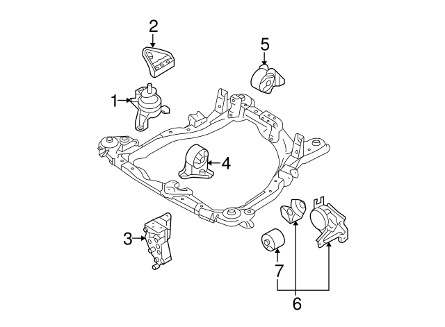 2005-2009 Hyundai Tucson Engine Mount 21930-1F100 | AutoNation Parts