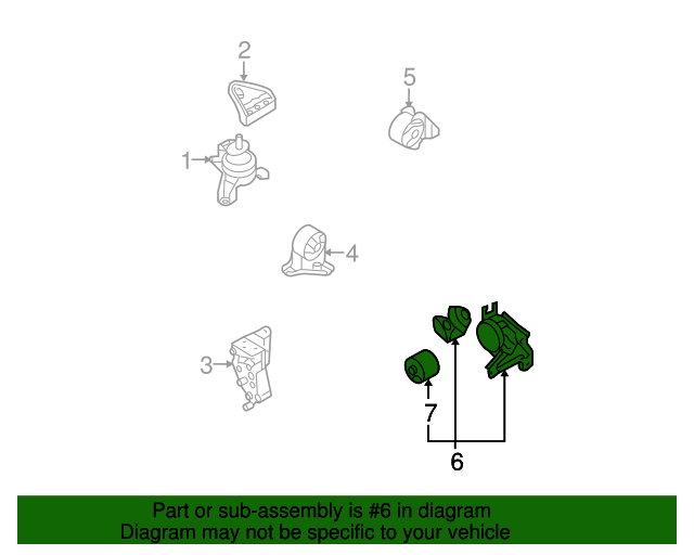 Genuine Trans Mount Bracket for 2005-2009 Hyundai Tucson | Part# 21830 ...