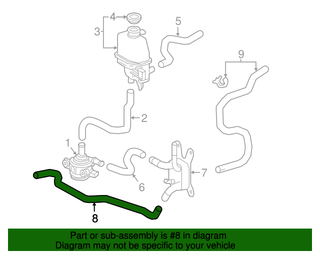 2016-2022 Toyota Drive Motor Inverter Radiator Hose G922H-47010 ...