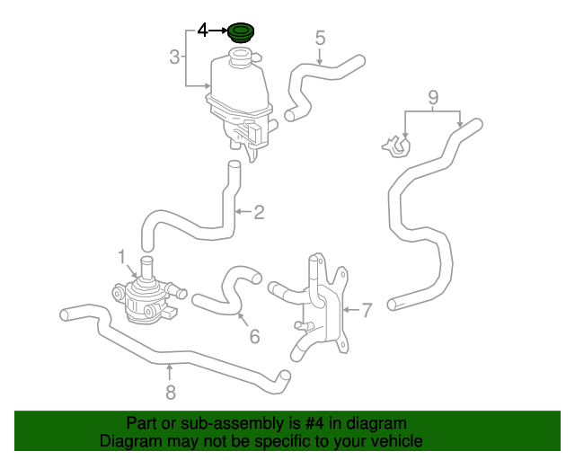1647528140 - Reserve Tank Cap 2000-2024 Toyota | AutoNationParts.com