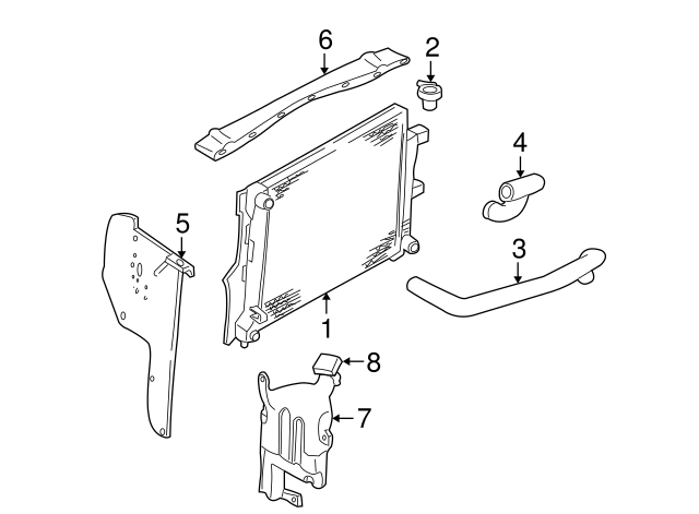 1998-2003 Dodge Upper Hose 52029195AL | TascaParts.com