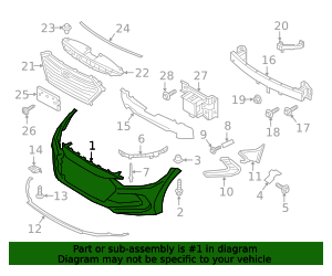2017-2018 Hyundai Elantra Bumper Cover 86510-F3000 | World OEM Parts ...