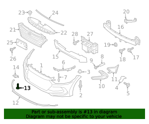 12493-05167-E - Impact Bar Screw - 2012-2021 Hyundai | World OEM Parts ...