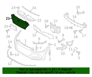 2017-2018 Hyundai Elantra Grille 86350-F3100 | OEM Parts Online