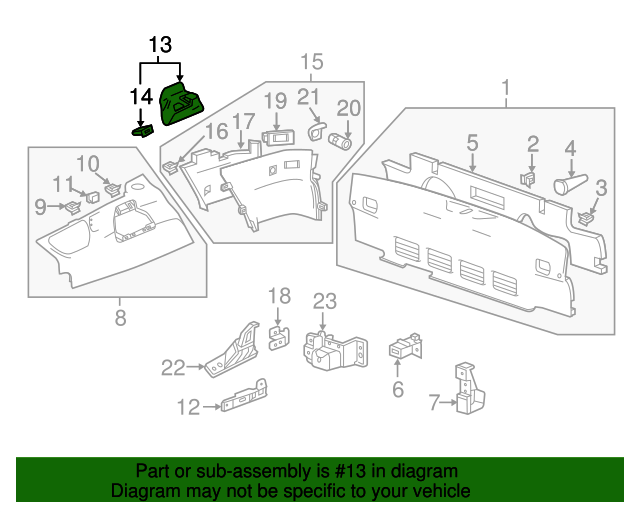 2014-2019 Chevrolet Corvette Trim Cover 23433478 | GMPartsDirect.com