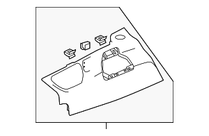 Genuine OEM GM Part - Black Passenger Side Quarter Lower Rear Trim ...