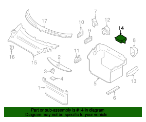 991-555-575-02-1E0 - Trunk Trim Panel Bracket 2012-2019 Porsche 911 ...