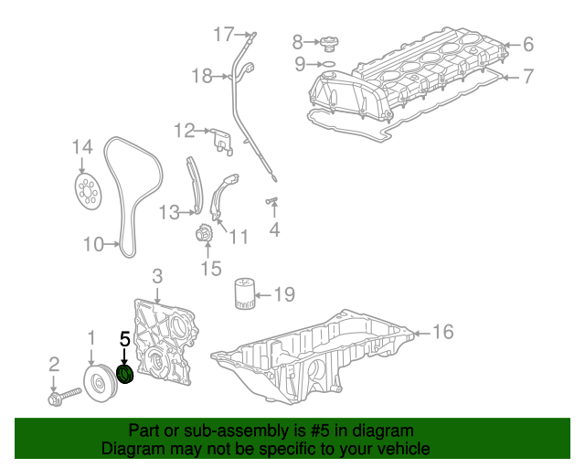 2004-2012 GM Crankshaft Rear Oil Seal Kit 89018205 GM | GMPartsDirect.com