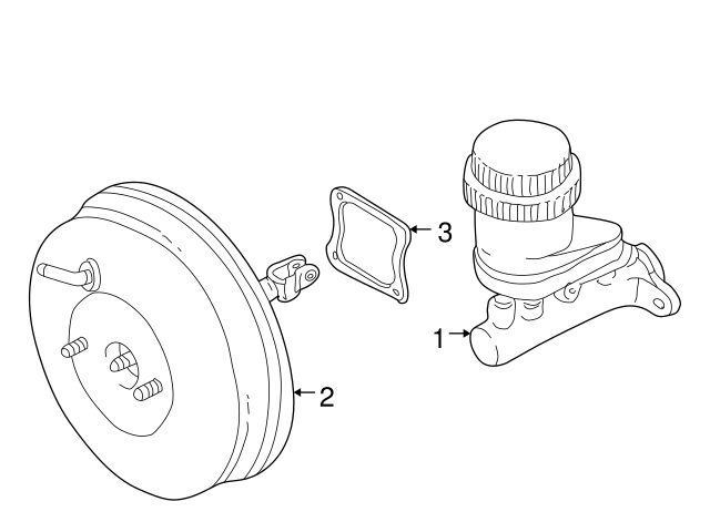 1992-2003 Mitsubishi Master Cylinder MB618717 | Auto Parts