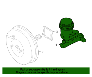 1992-2003 Mitsubishi Master Cylinder MB618717 | Auto Parts