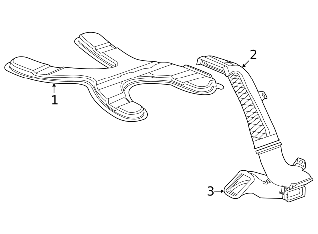 2021-2023 GM Auxiliary Air Conditioning Air Lower Duct 84771358 ...