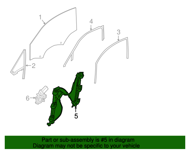 BMW OEM Window Regulator Part# 51-33-7-401-657 | OEM Vehicle Parts