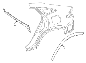 167-880-02-06-9999 - Wheel Opening Molding 2021-2023 Mercedes-Benz ...