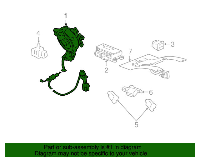 2015-2019 GM Steering Wheel Airbag Coil 23381965 | TascaParts.com