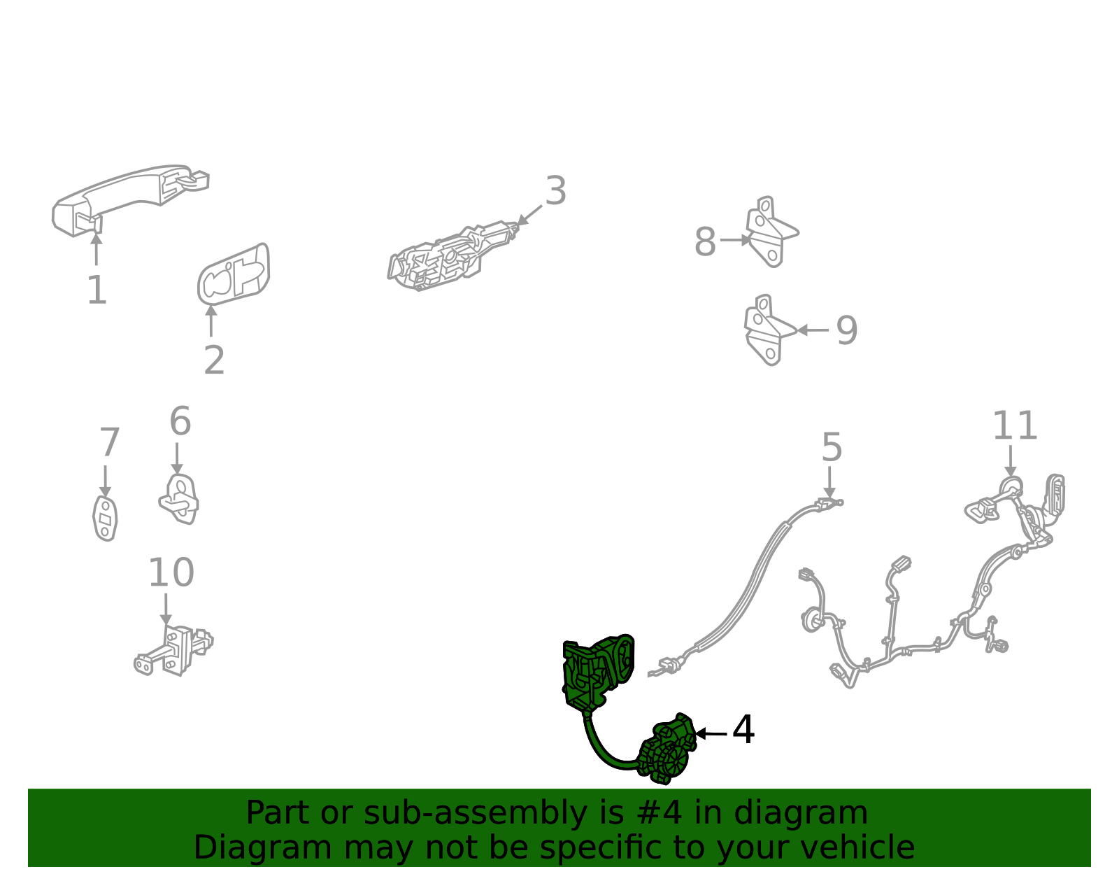 13542866 - Rear Driver Side Door Latch 2021-2024 Cadillac | Big 3 Auto ...