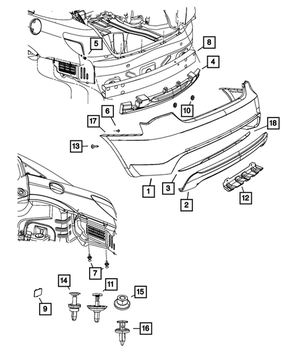 2011-2014 Chrysler 200 Rear Fascia Strip 68102312AA | Mopar Estores