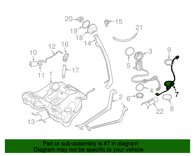 2003-2014 Volvo Fuel Gauge Sending Unit - Driver's Side (LH) 8683142 ...