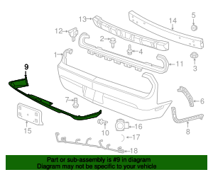 Rear Lower Fascia 68048308AA | Mopar Estores