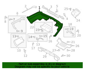 2013-2017 Land Rover Range Rover Bumper Cover LR057291 | JaguarParts.com