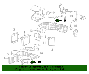 2003-2014 GM Heating and Air Conditioning Panel Mode Door Actuator ...