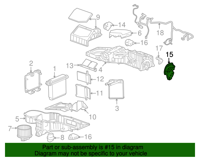 2003-2014 GM Heating and Air Conditioning Panel Mode Door Actuator ...