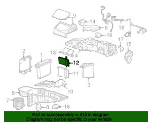 2003-2014 GM Driver Side HVAC Temperature Valve 89018306 GM ...