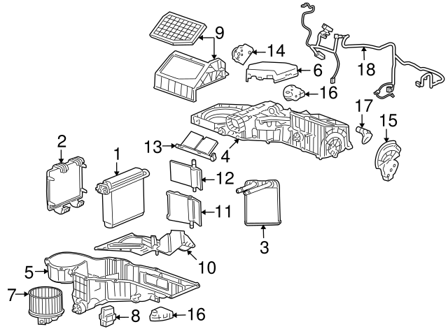 2003-2014 GM Driver Side HVAC Temperature Valve 89018306 | GM Parts Center