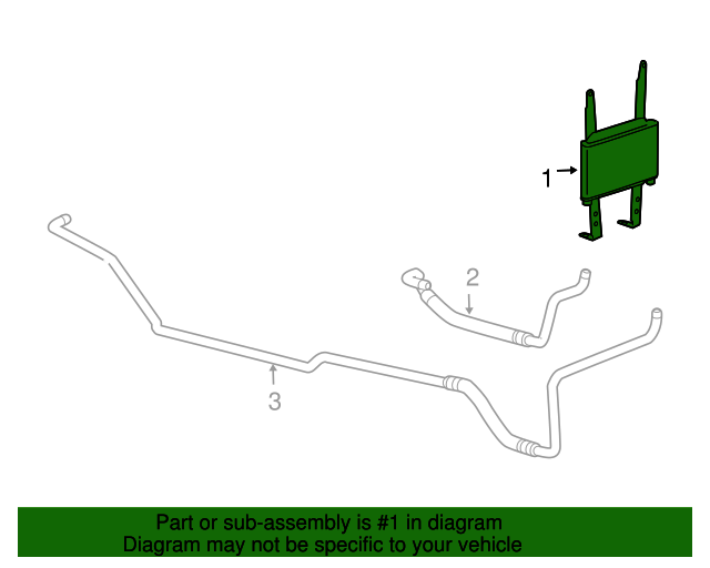 2003-2020 GM Automatic Transmission Auxiliary Fluid Cooler 22839312 GM ...
