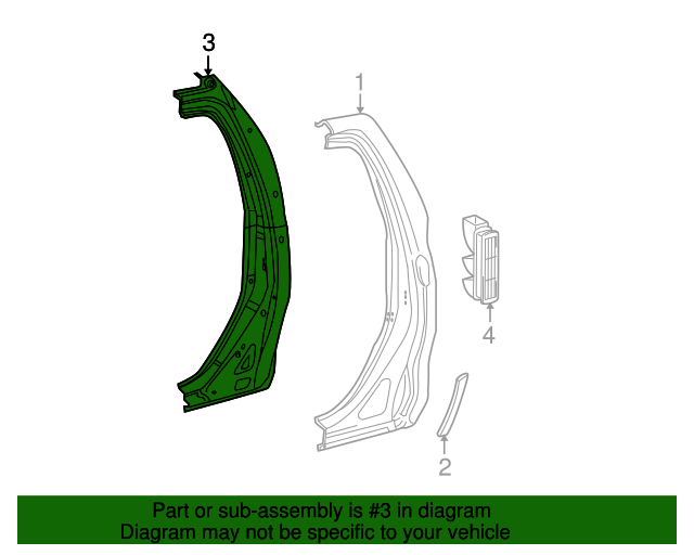 61504-0C905 - Inner Panel Assembly - 2007-2017 Toyota Tundra | OEM ...
