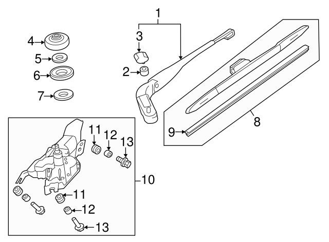 OEM 2008-2016 Honda Wiper Blade Refill 76632-STK-A02 | Honda Automotive ...
