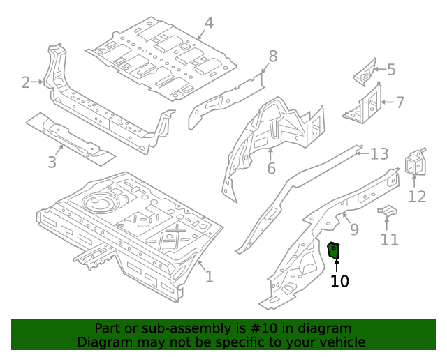 Genuine Rail Assembly Reinforcement for 2016-2024 BMW | OEM Part# 41-11 ...