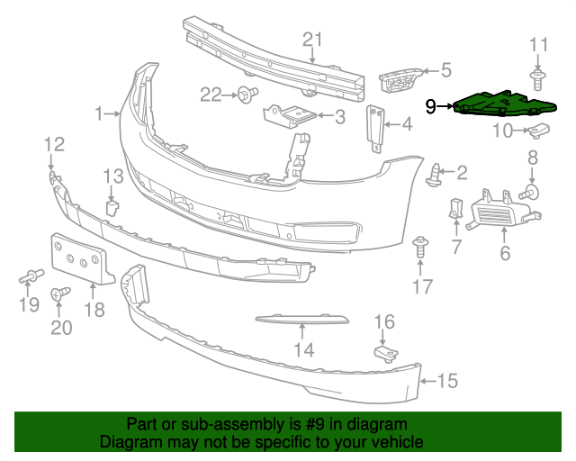 2015-2020 Chevrolet Passenger Side Front Bumper Outer Front Filler ...