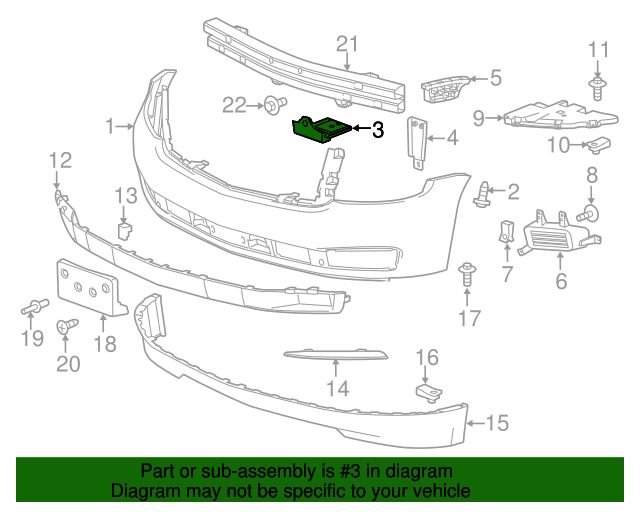 22936479 - OEM GM Bumper Cover Bracket | GMPartsCenter.net