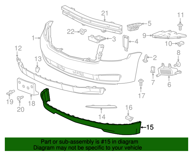 2015-2020 Chevrolet Radiator Air Lower Deflector 22936501 GM ...