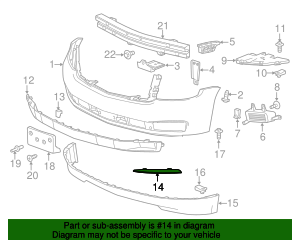 2018-2020 Chevrolet Front Passenger Side Bumper Fascia Lower Molding ...