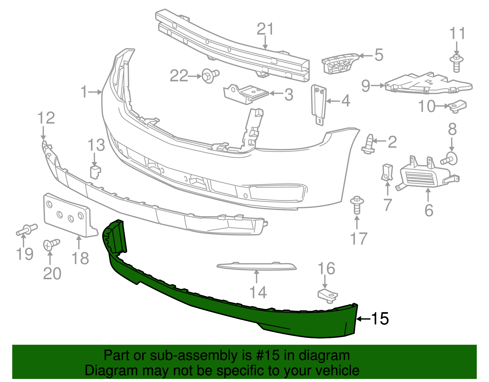 2015-2020 Chevrolet Radiator Air Lower Deflector 22936501 GM ...
