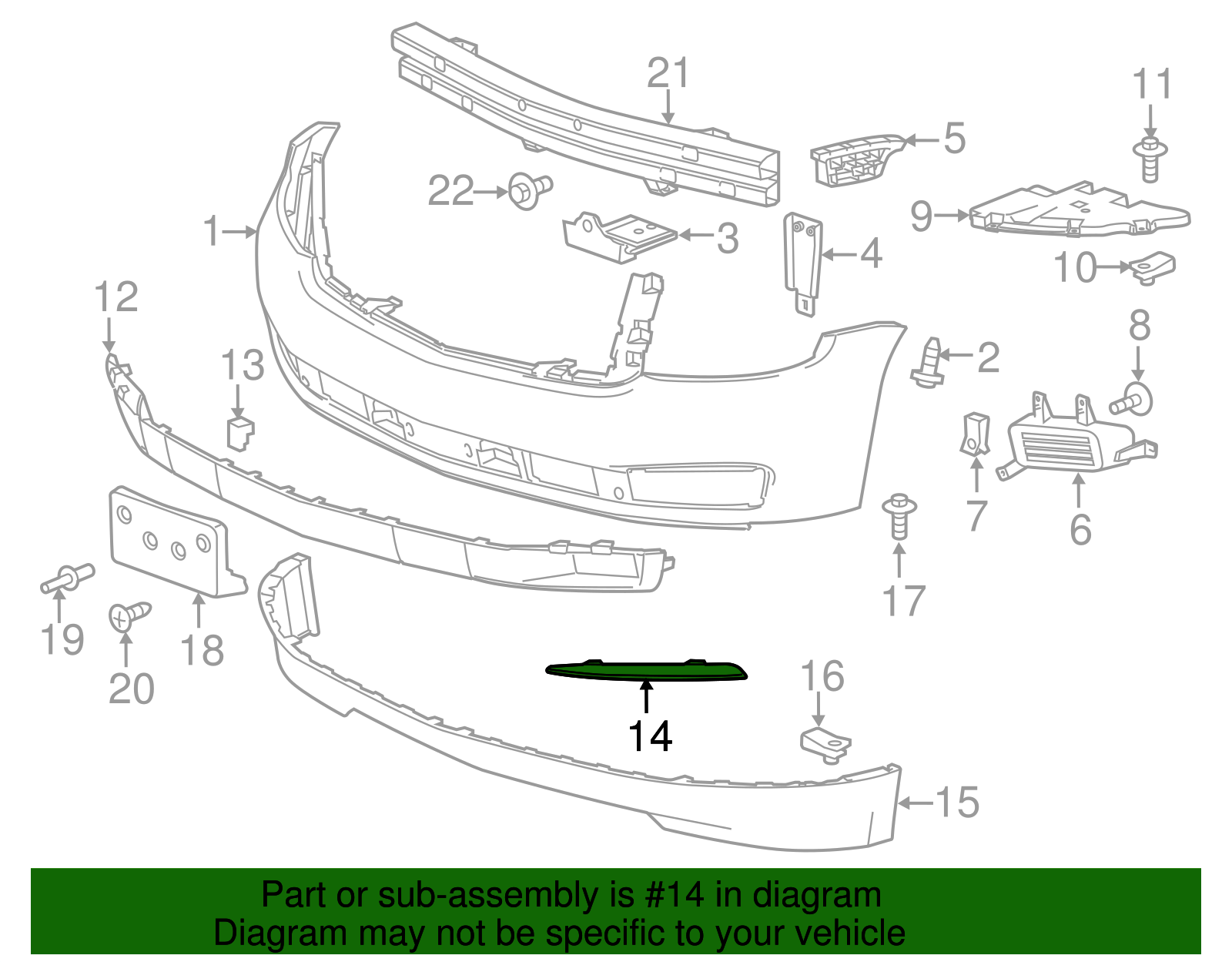 Genuine OEM Front Passenger Side Bumper Fascia Lower Molding Part ...