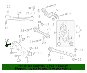 2019-2022 GM Suspension Control Arm Bolt 11602809 | GMPartsDirect.com