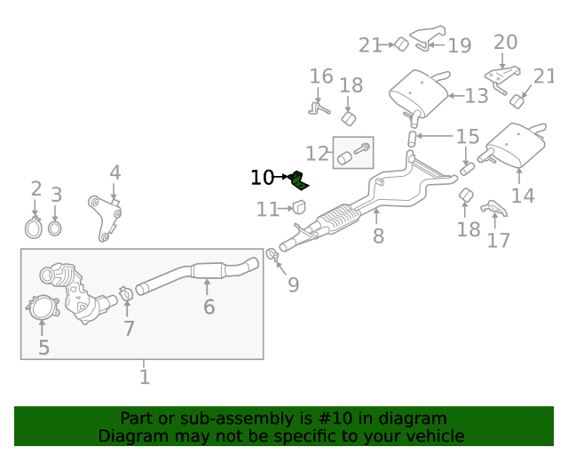 2019-2023 Land Rover Resonator & Pipe Bracket LR110248 | OEM Euro Parts