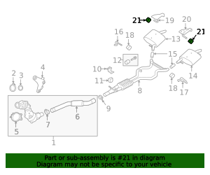 2017-2023 Land Rover Muffler W/Tailpipe Insulator LR090360 ...