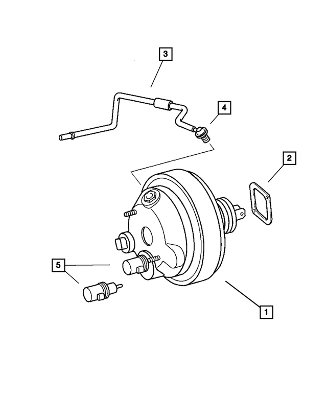 2004-2008 Chrysler Crossfire Brake Vacuum Hose 5101581AA | TascaParts.com